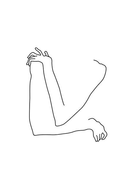 Abstract Lady Line Drawing Picture Home Decor Nordic Canvas Painting W ...