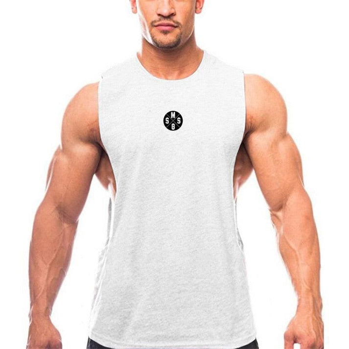 Real Muscle guys Mens Casual Loose Fitness Tank Tops -Male Summer Open ...