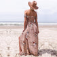 Women Off Shoulder Floral Print Boho Dress - Women Beach Summer Dress ...